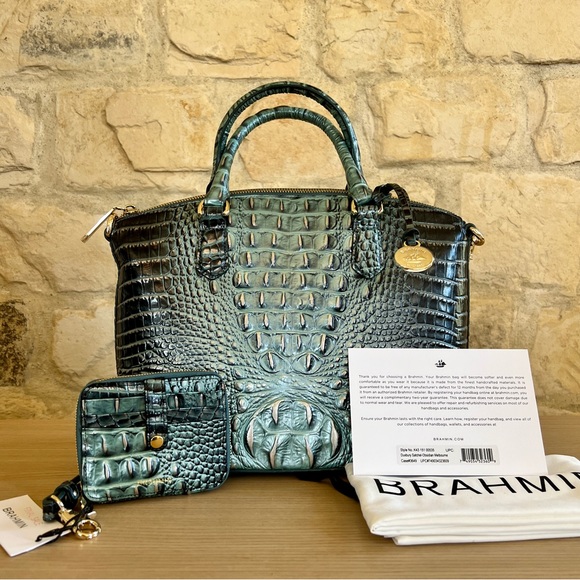 Brahmin | Bags | Brahmin Obsidian Duxbury Satchel Melbourne Genuine ...